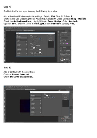 How to create Frost Neon Effect in Photoshop? | PDF