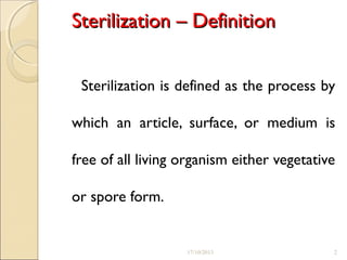 Sterelization | PPT