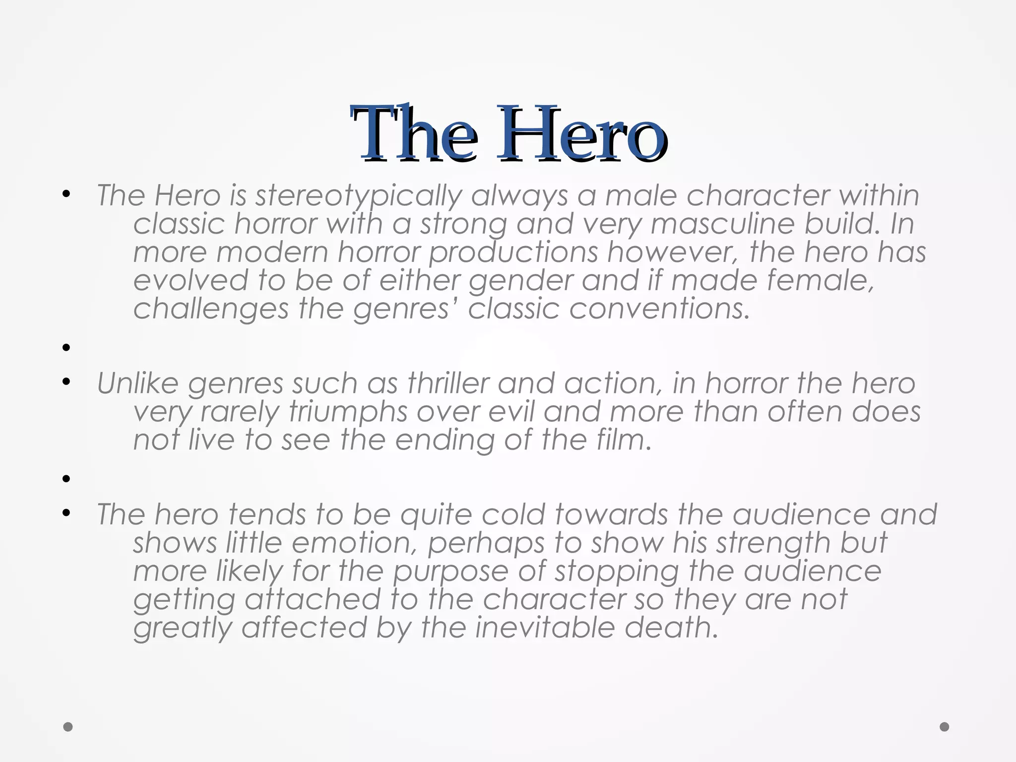 Stereo-typical Horror Characters | PPT