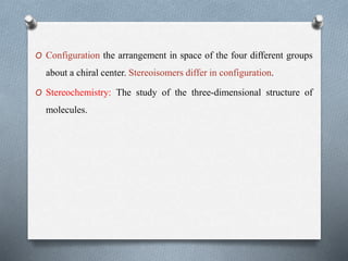 Basic aspects of Stereochemistry | PPTX