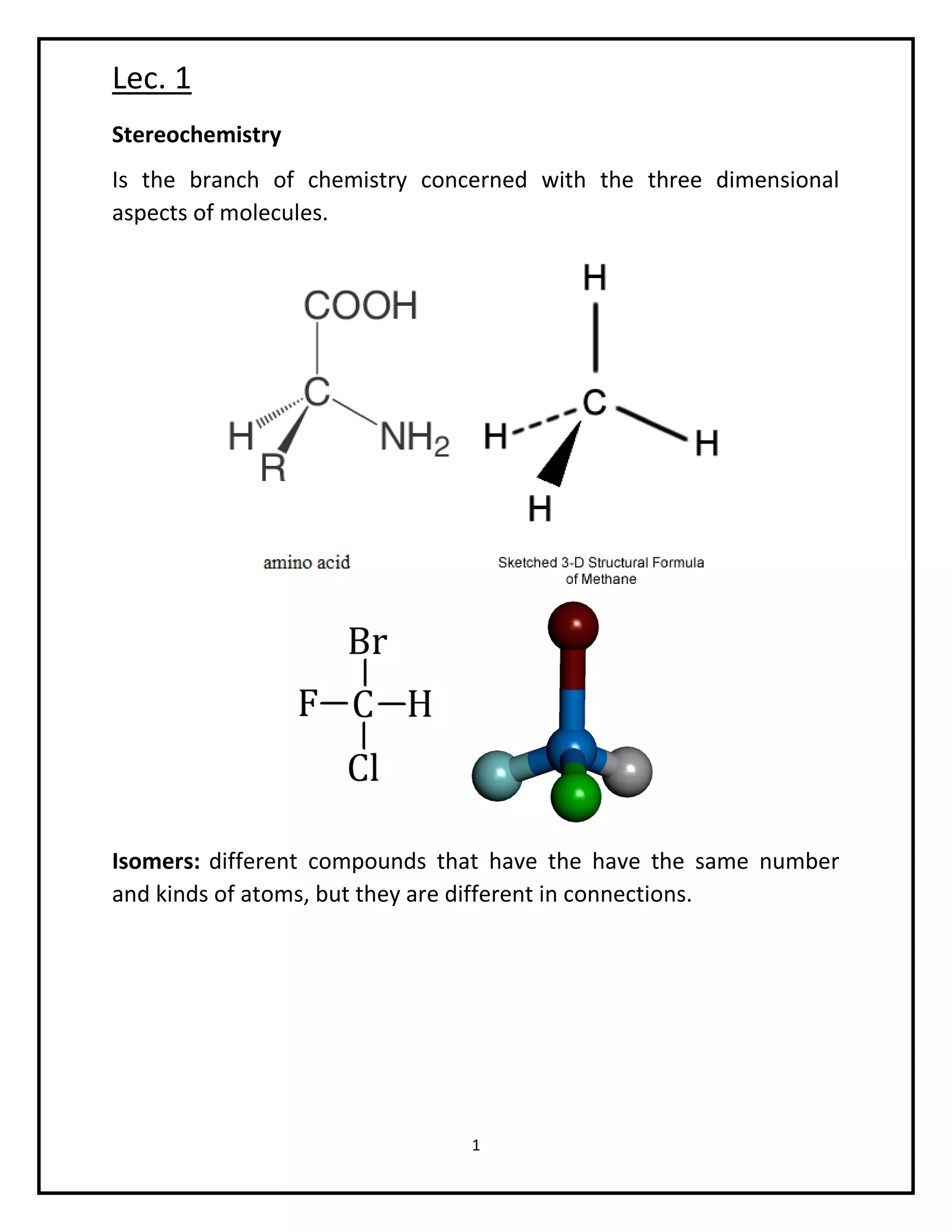 Stereochemistry | PDF | Chemistry | Science