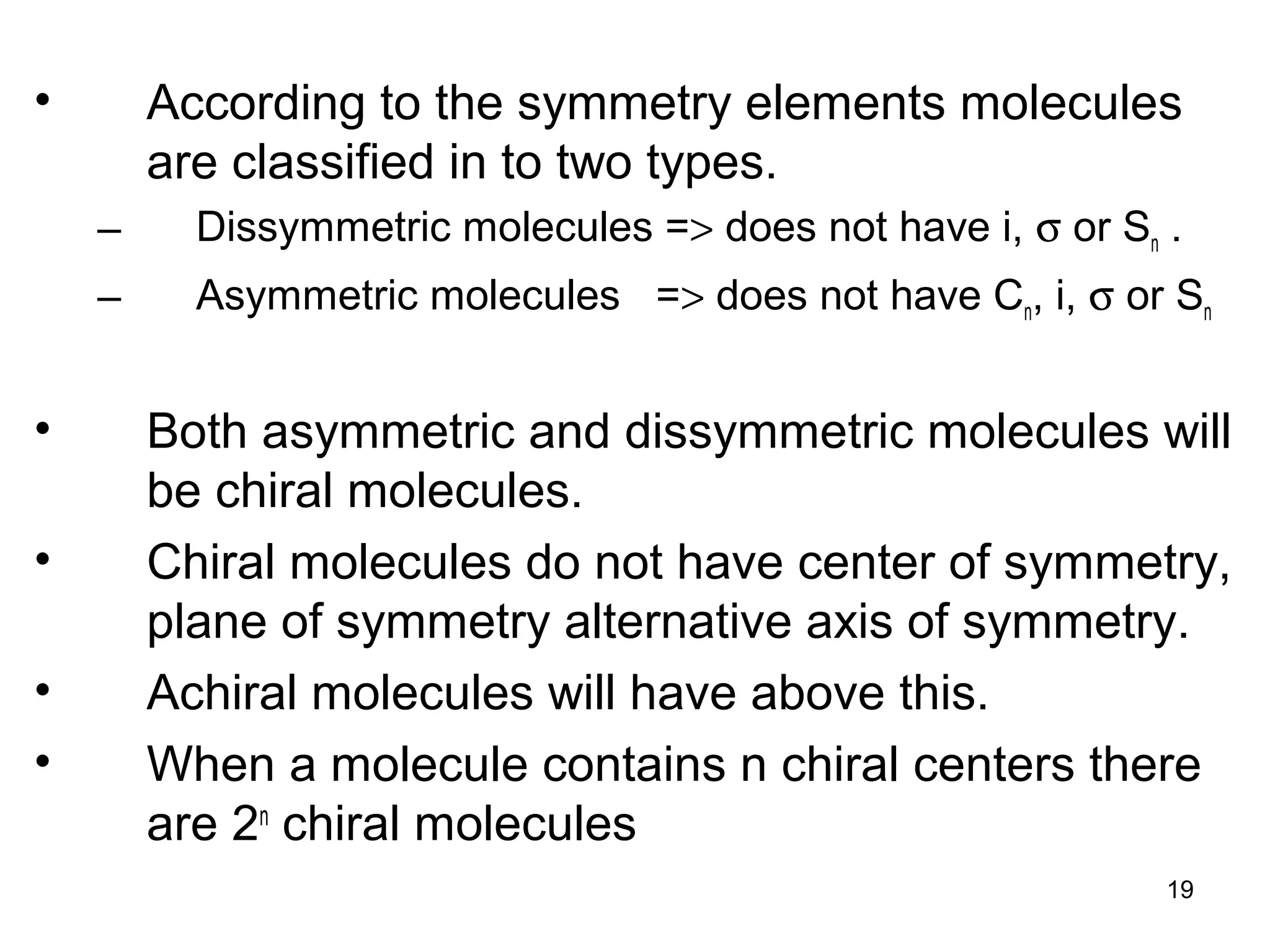 Stereo chemistry and kinetic molecular theory | PPT