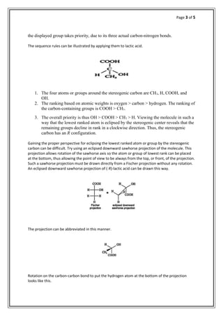 Stereochemistry configuration of r and s | DOC