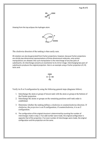 Stereochemistry configuration of r and s | DOC