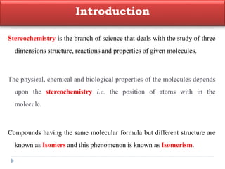 Stereochemistry (Introduction to Stereochemistry) | PDF
