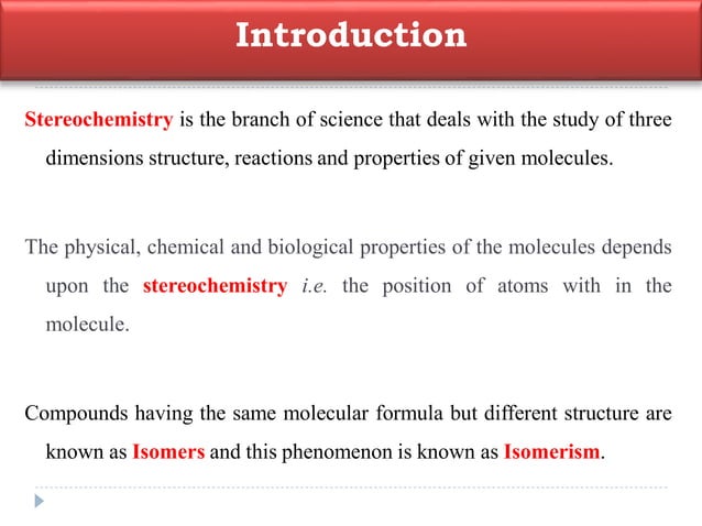 Stereochemistry (Introduction to Stereochemistry) | PDF | Chemistry ...