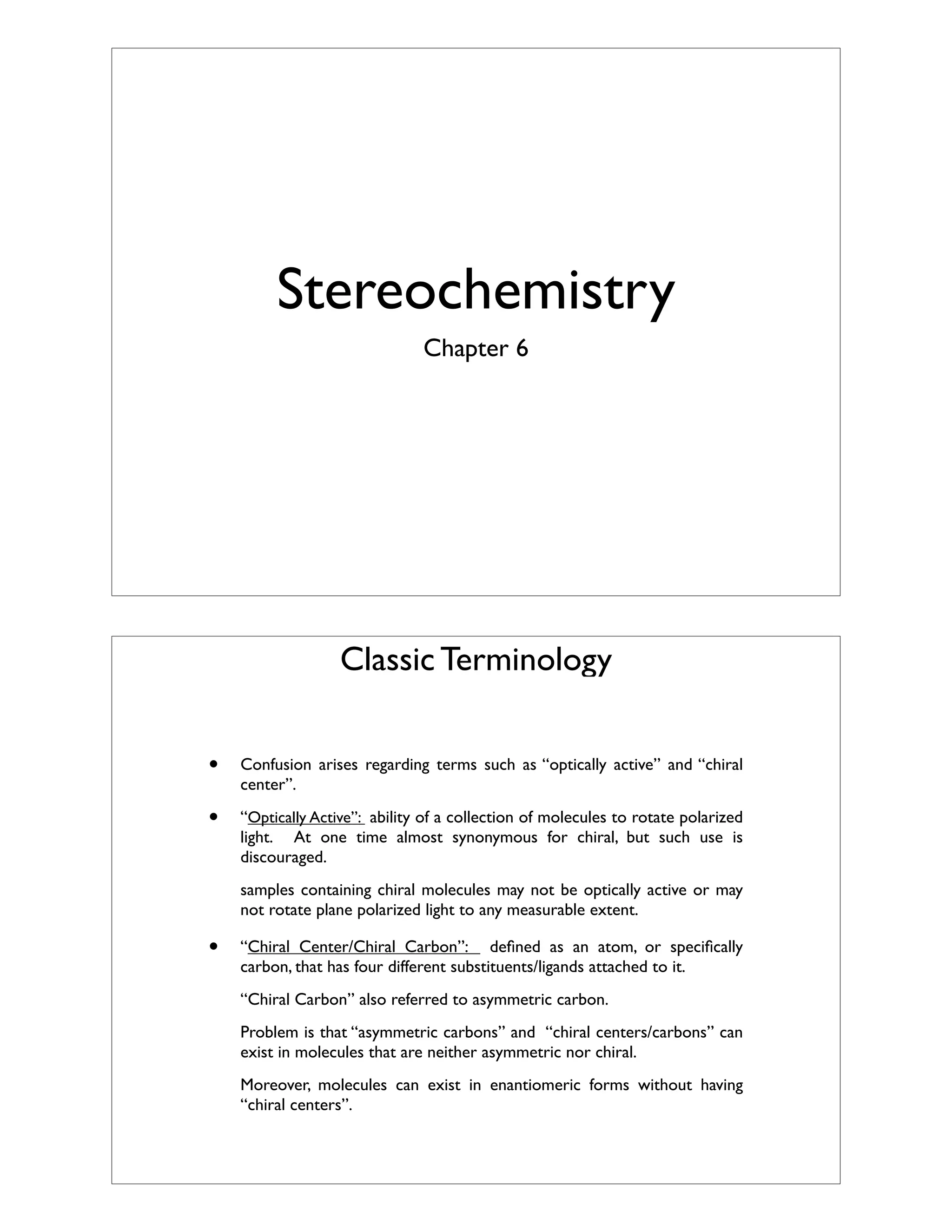 Stereochemistry lecture | PDF