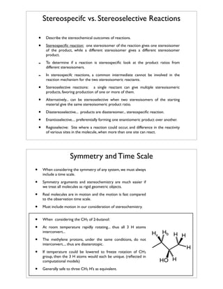 Stereochemistry lecture | PDF