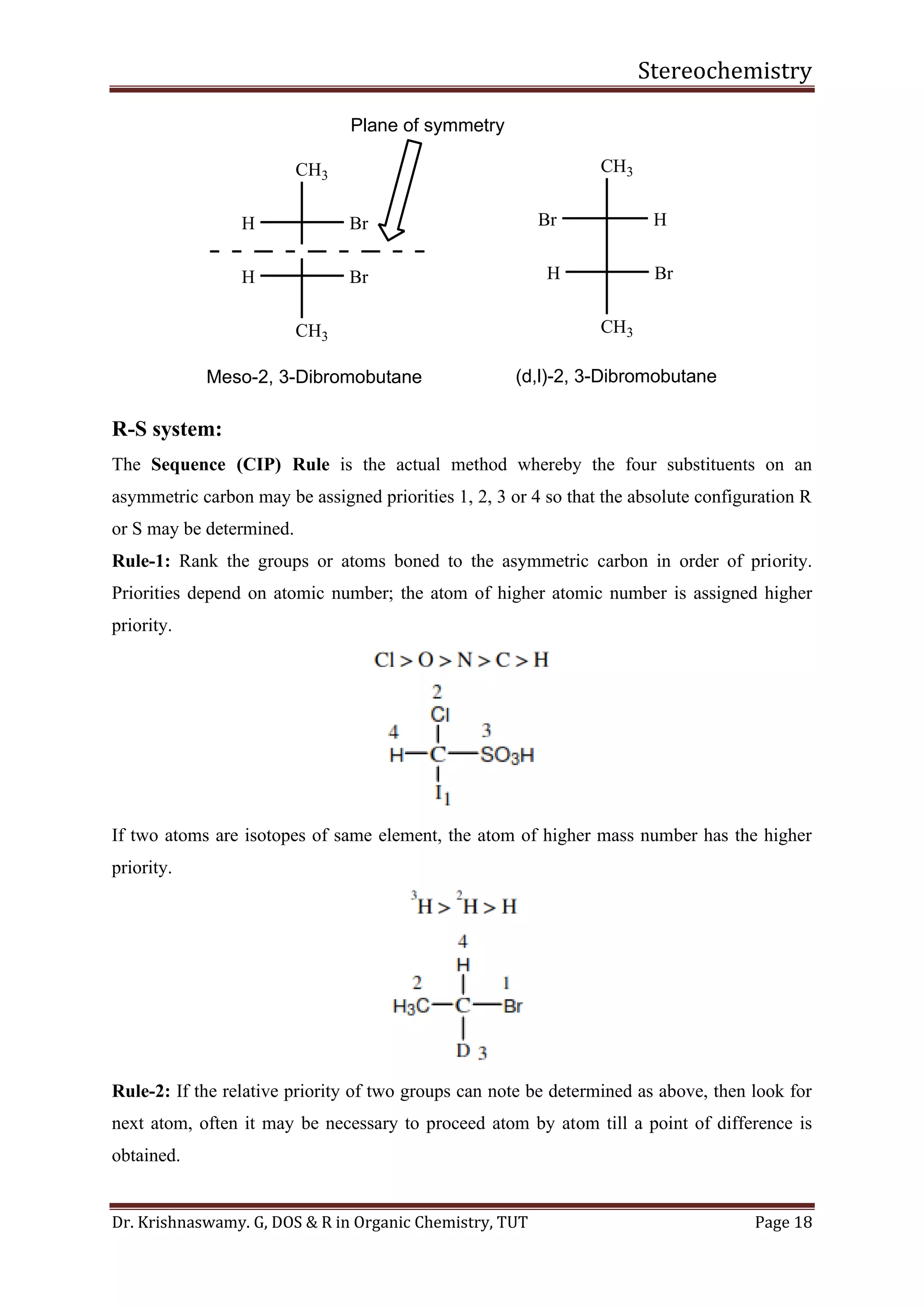 Stereochemistry notes | PDF