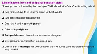 Stereochemistry of elimination reactions | PPTX