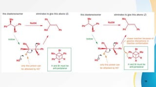 Stereochemistry of elimination reactions | PPTX