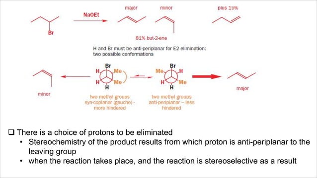 Stereochemistry of Elimination Reactions | PDF