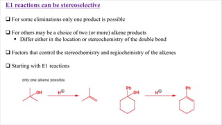 Stereochemistry of Elimination Reactions | PDF