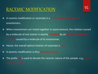 Stereochemistry (optical isomerism) | PPTX