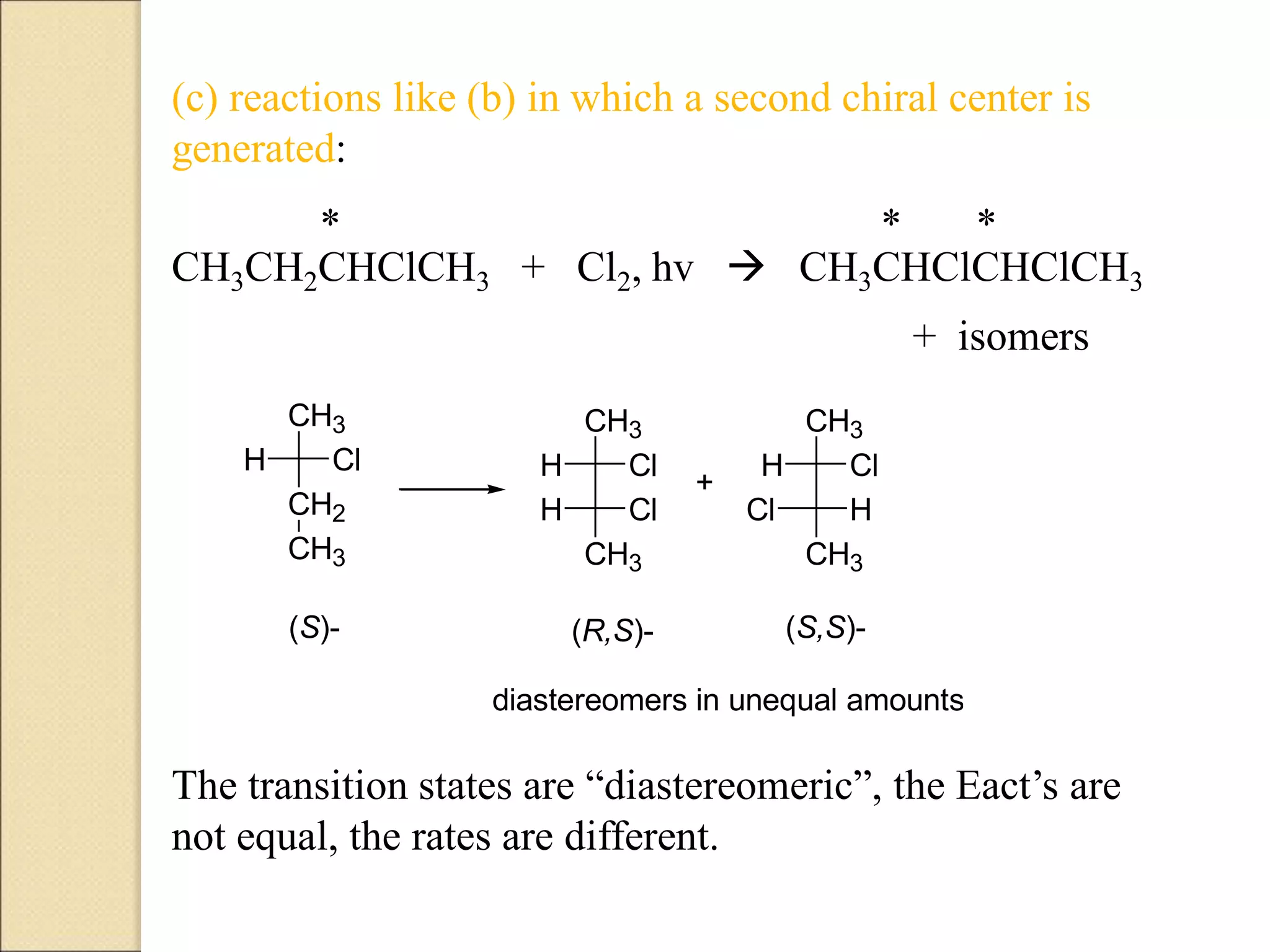 Stereochemistry (Reactions of Chiral Molecules) | PDF