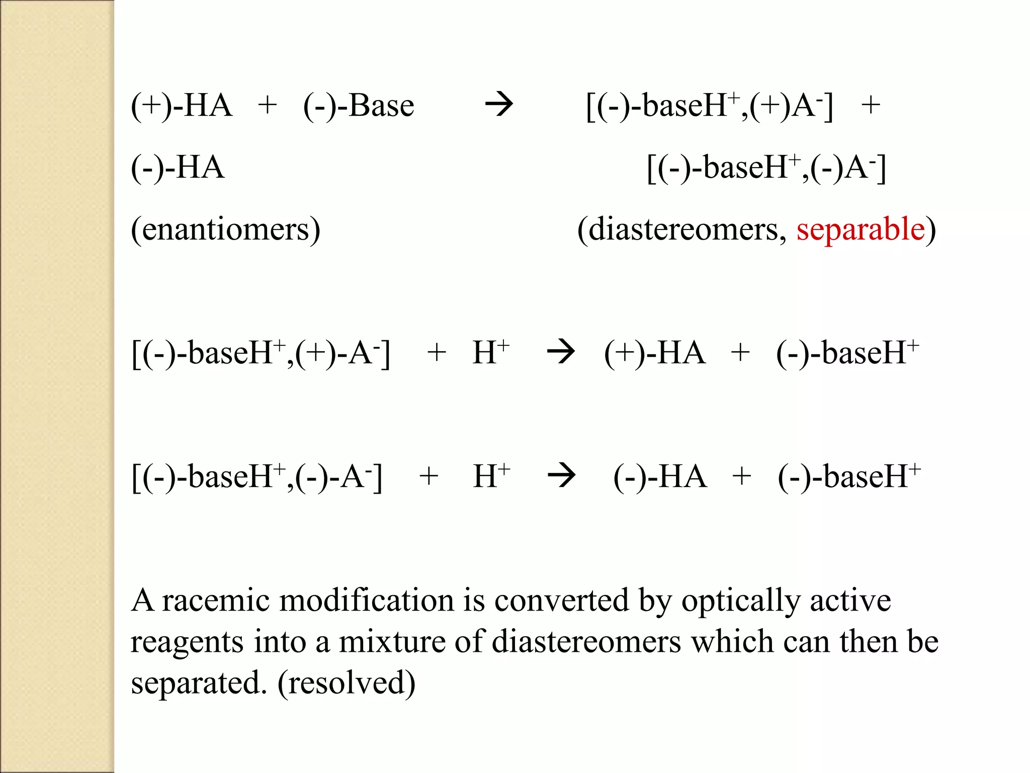 Stereochemistry (Reactions of Chiral Molecules) | PDF