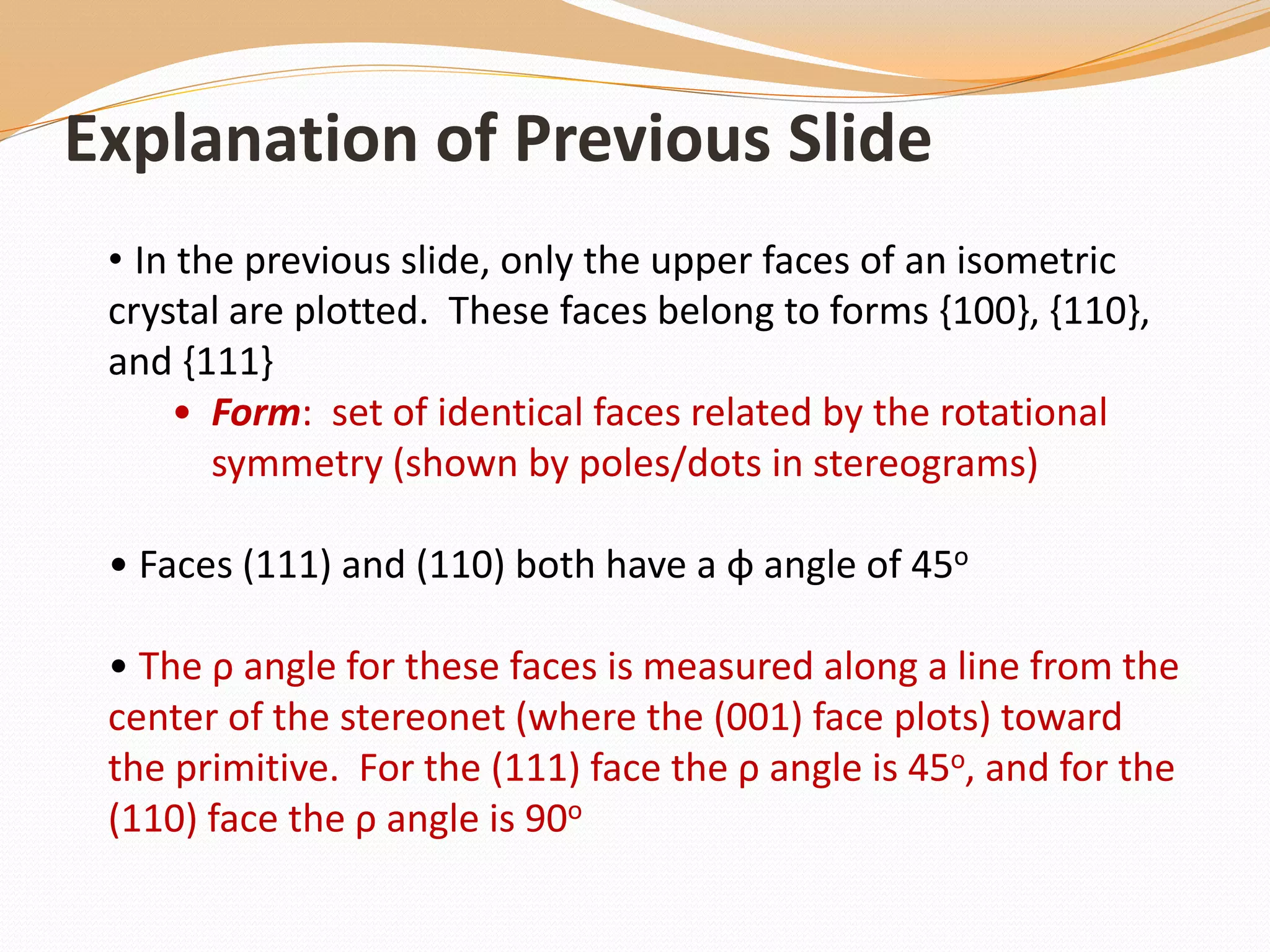 Stereographic projection crystallography | PPTX