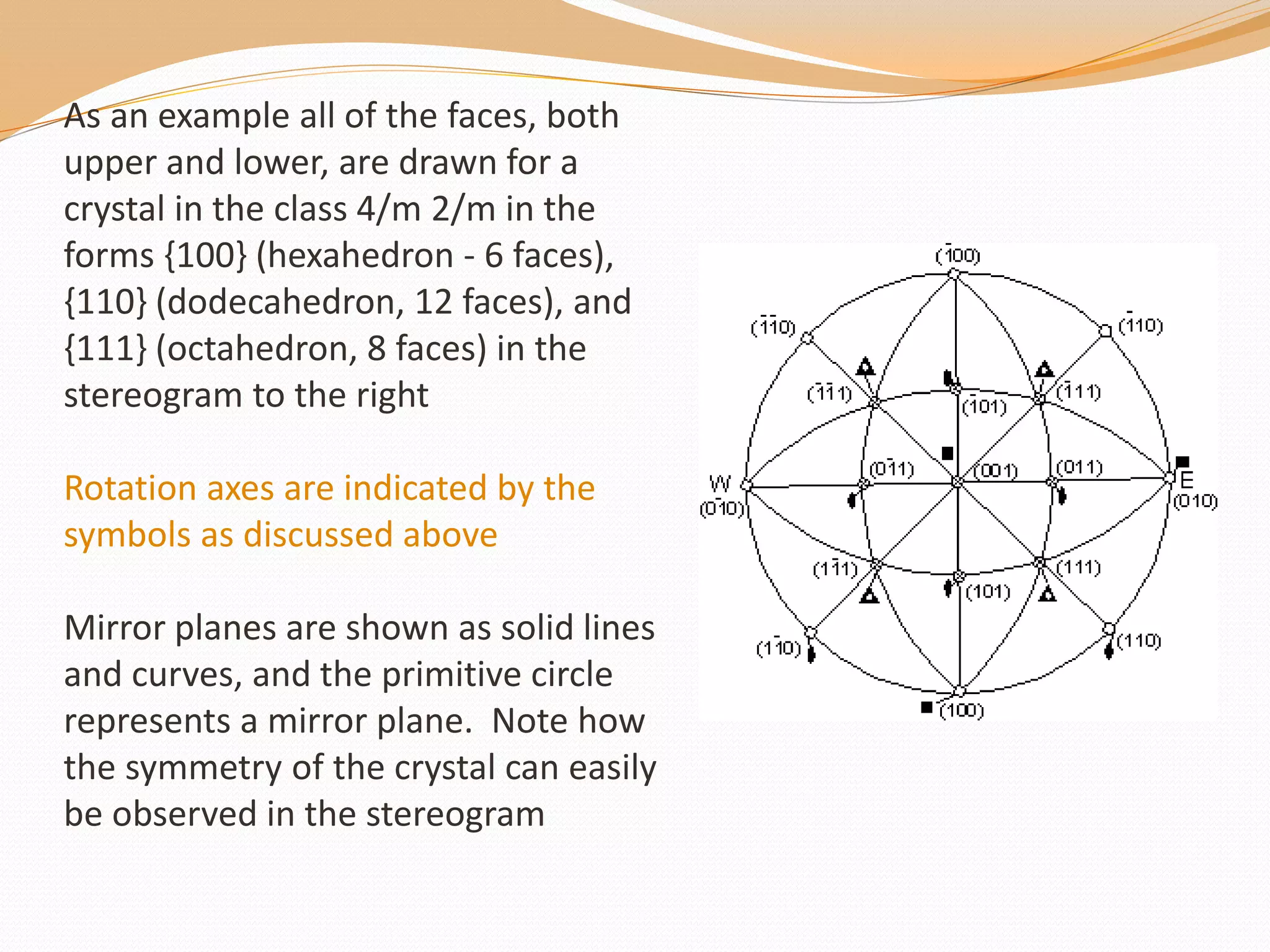 Stereographic projection crystallography | PPTX