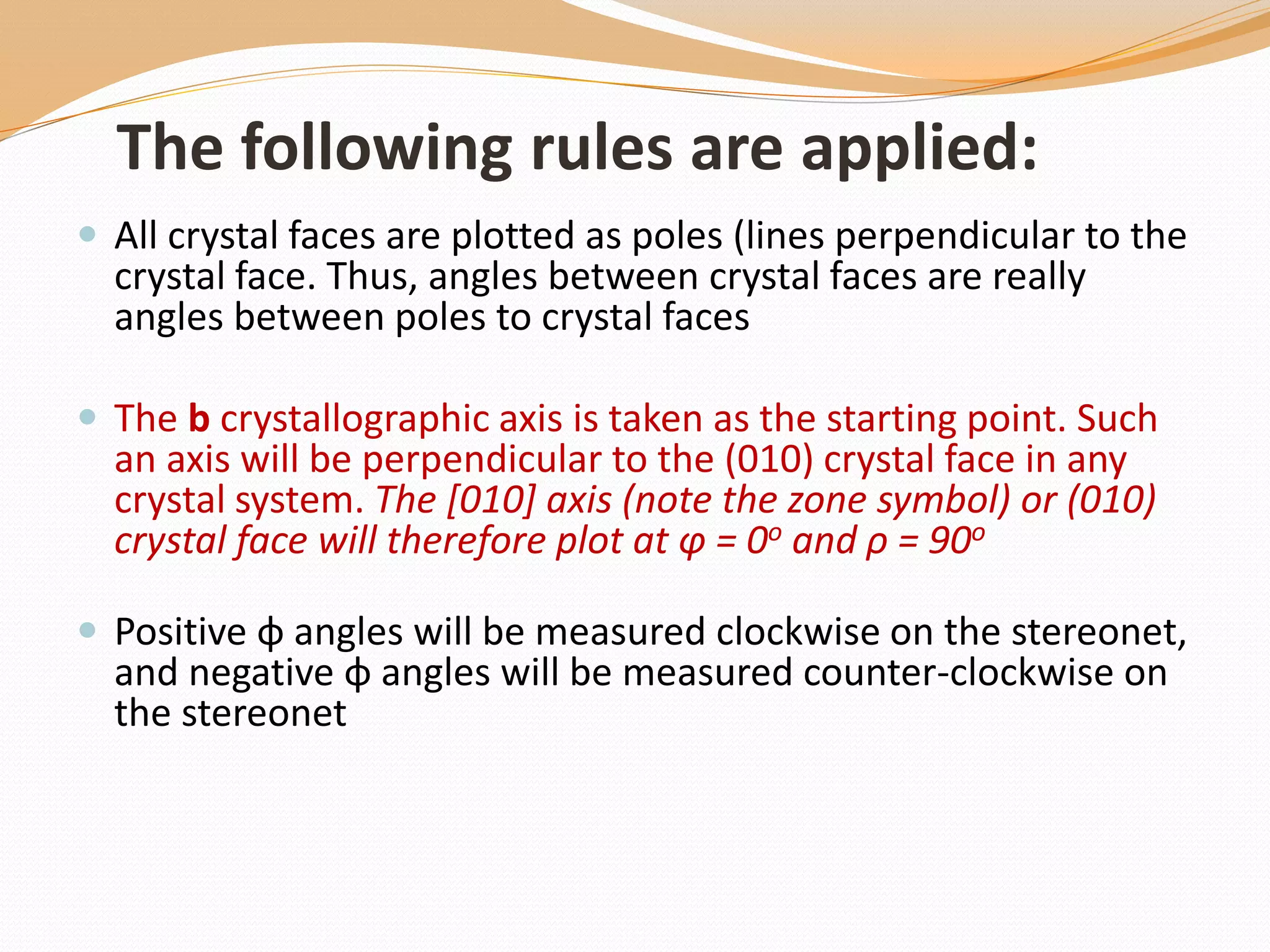 Stereographic projection crystallography | PPTX
