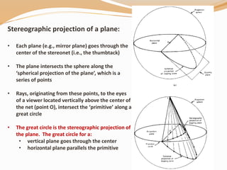 Stereographic projection crystallography | PPTX