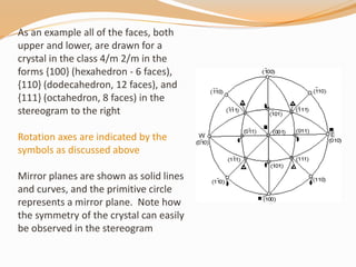 Stereographic projection crystallography | PPTX