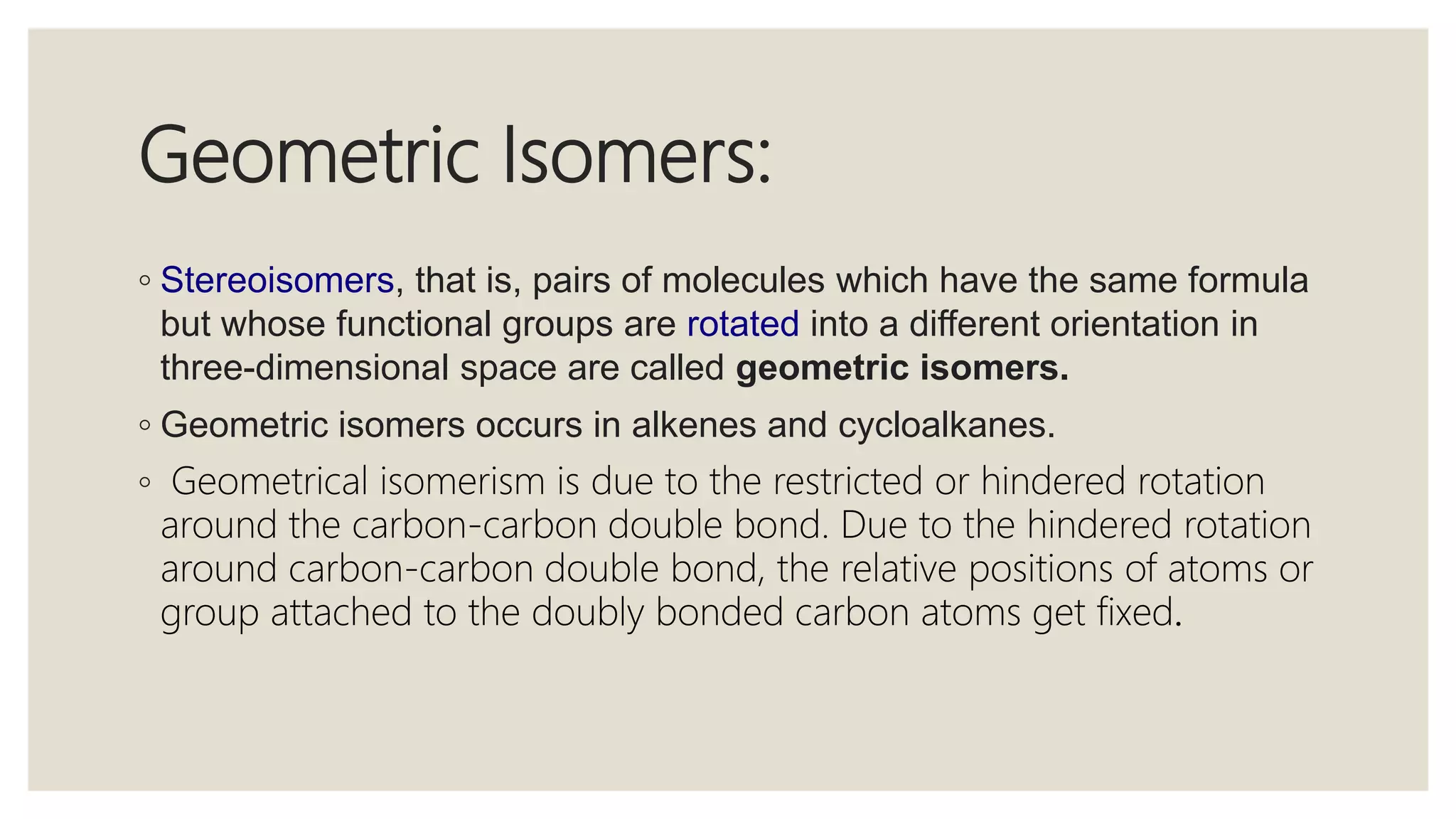 Stereoisomerism and its kinds | PPTX