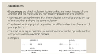 Stereoisomerism and its kinds | PPTX