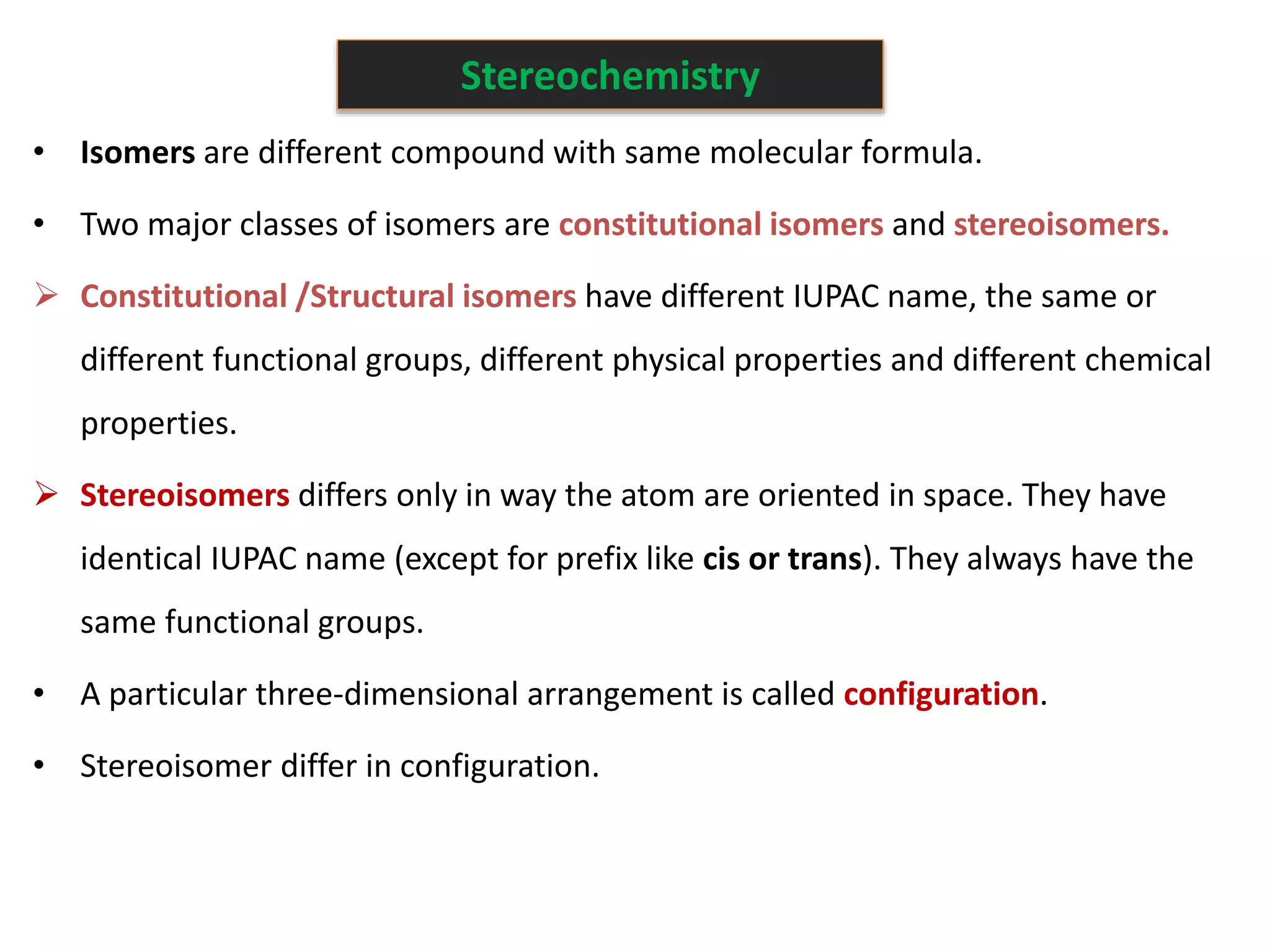 STEREOISOMERISM by Mr Bhupendra patidar | PPT