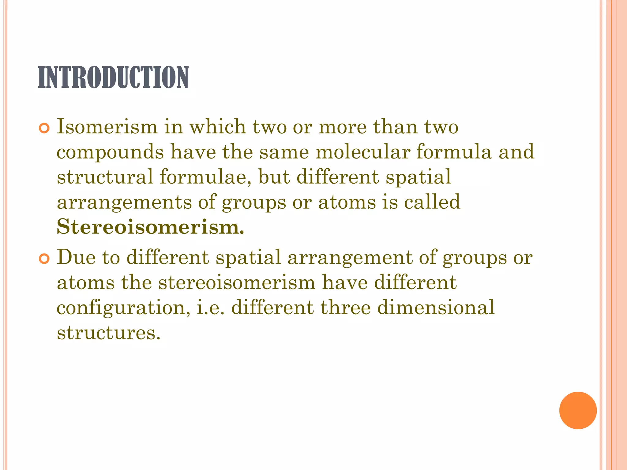 Stereo Isomers (Optical Isomers) | PDF