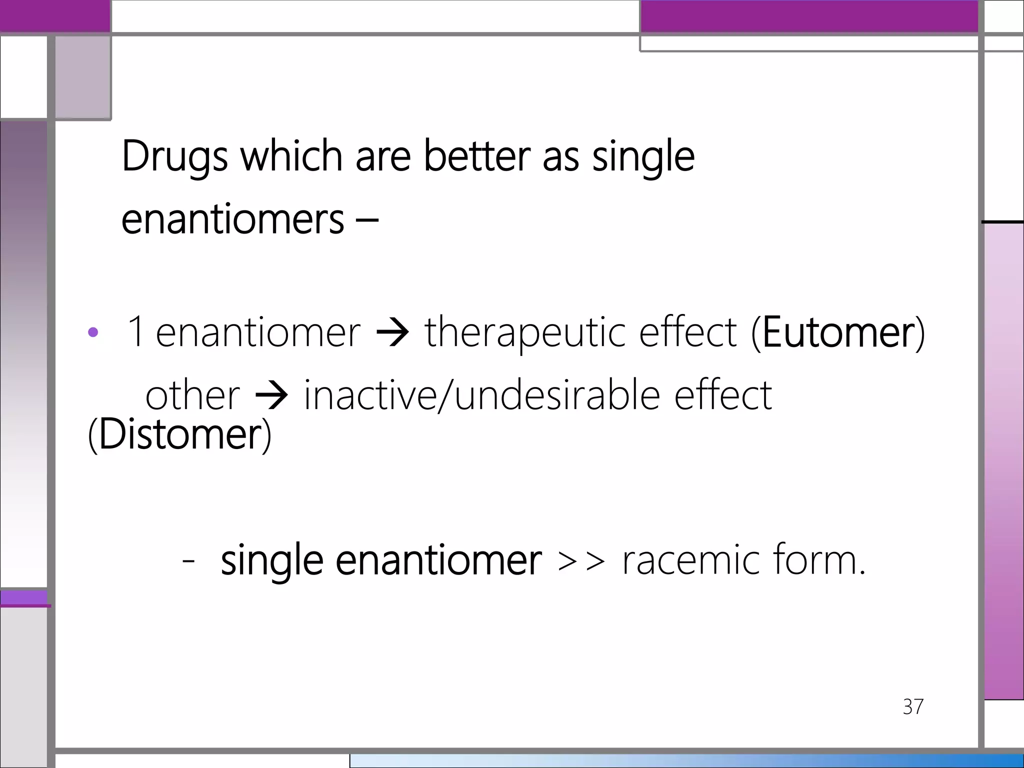 Stereoisomers in pharmacology | PPTX