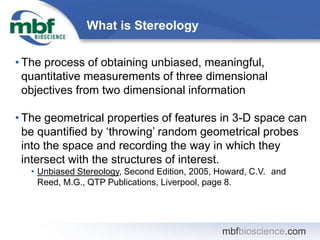 Stereology Theory and Experimental Design | PPTX