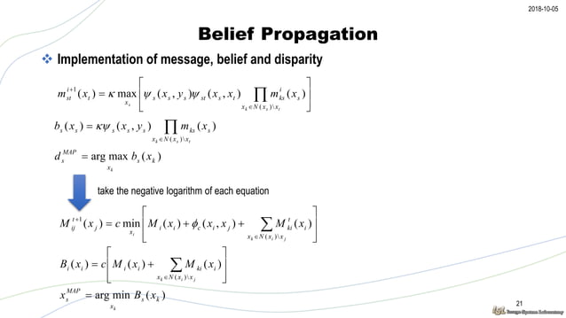 신뢰 전파 기법을 이용한 스테레오 정합(Stereo matching using belief propagation algorithm) | PDF