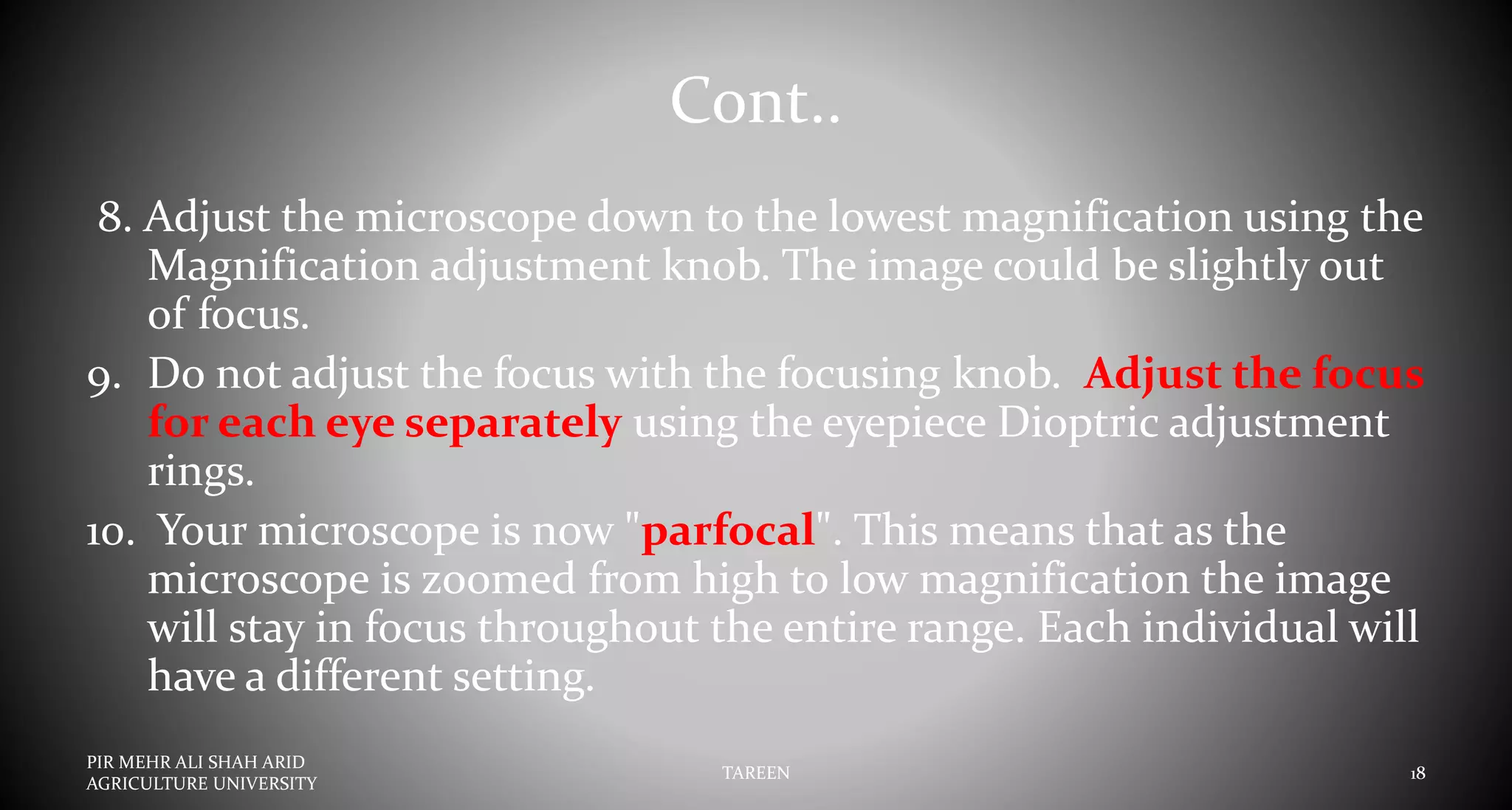 Stereo Microscope or Dissecting Miscrscope | PPTX