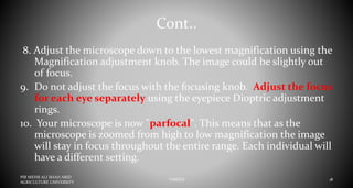 Stereo Microscope or Dissecting Miscrscope | PPTX