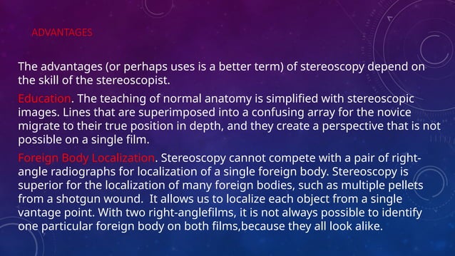 STEREOSCOPY in the field of radiography.pptx | Cameras and Camcorders | Consumer Electronics