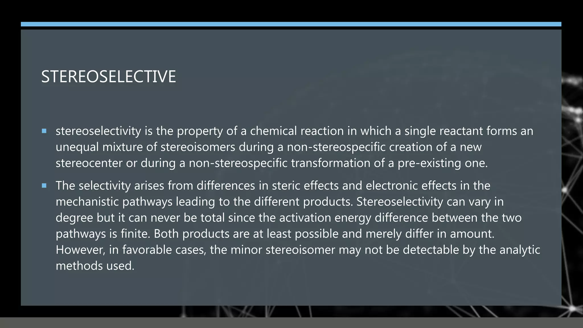 Stereoselectivity in retrosynthesis of organic molecules| disconnection ...