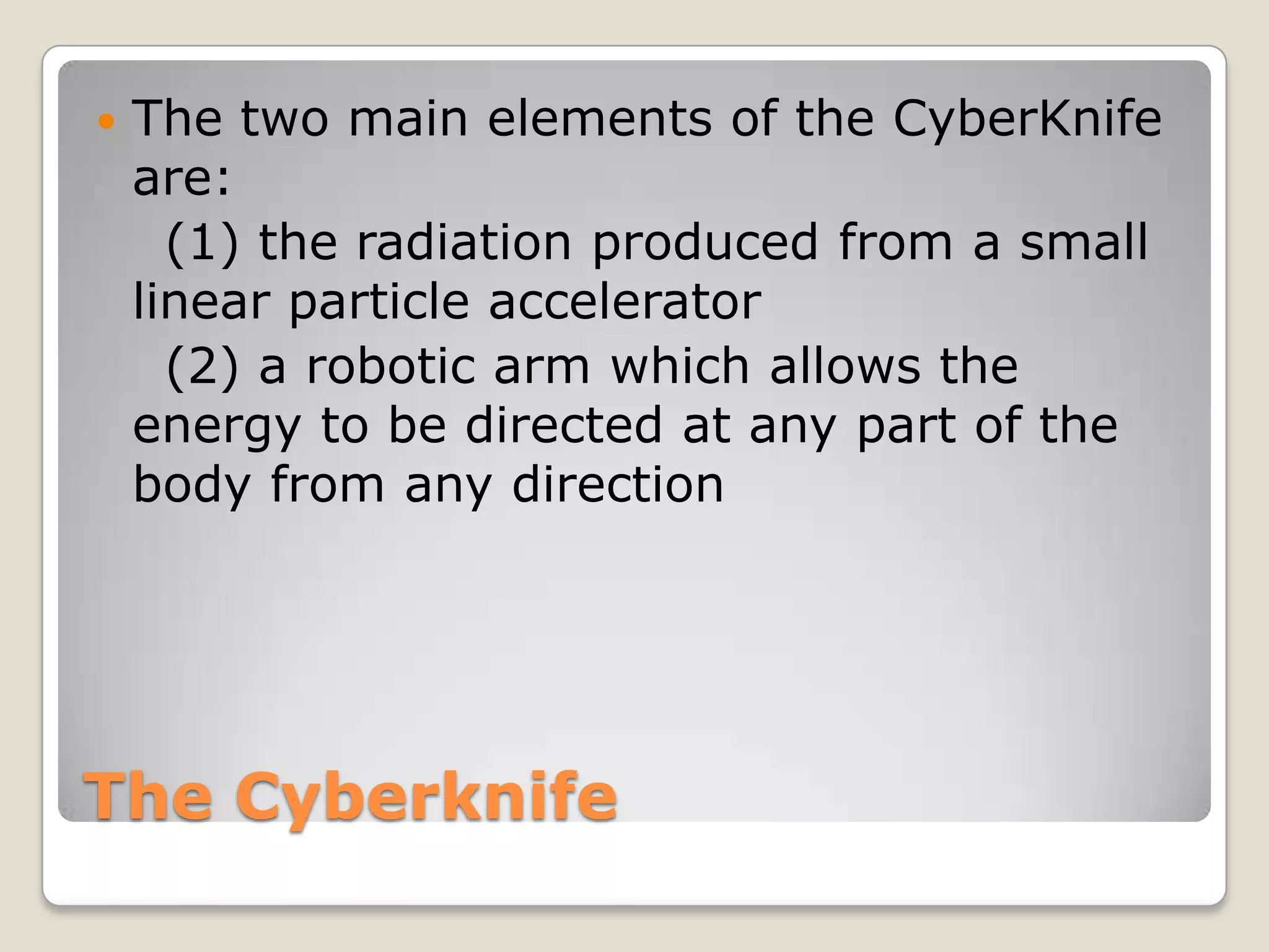 Stereotactic radiosurgery (srs) | PPTX