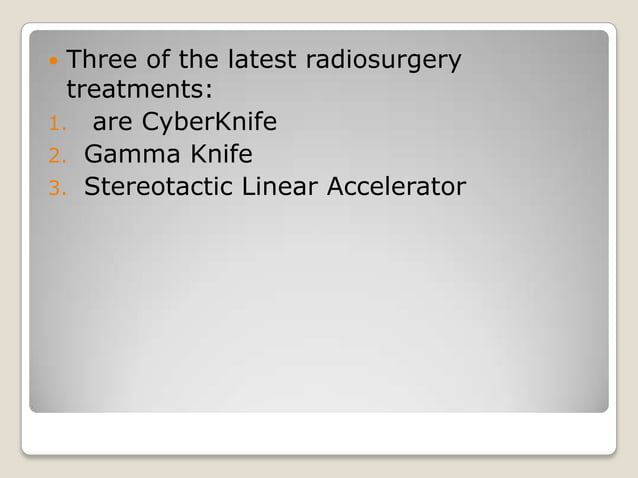 Stereotactic radiosurgery (srs) | PPT