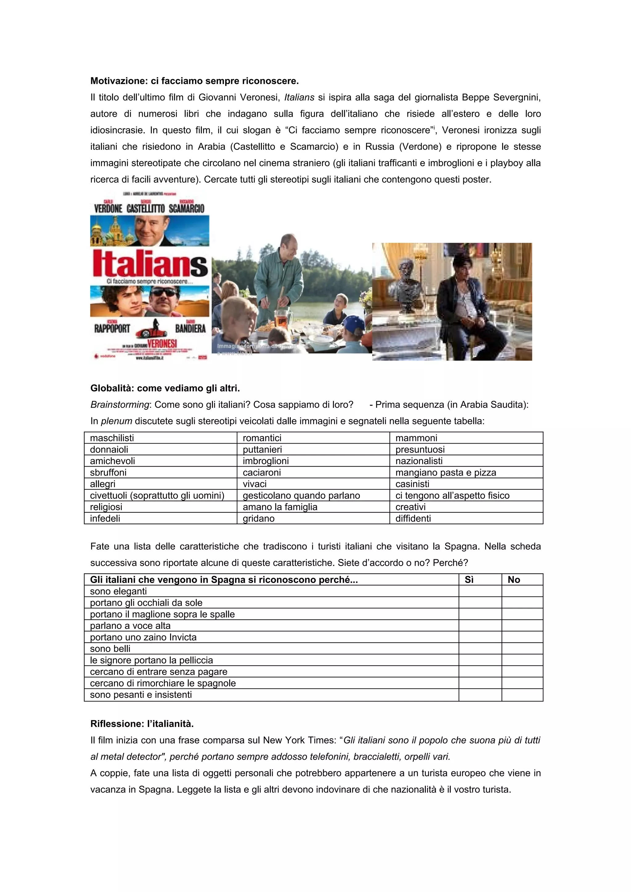 Stereotipi sugli italiani | DOC