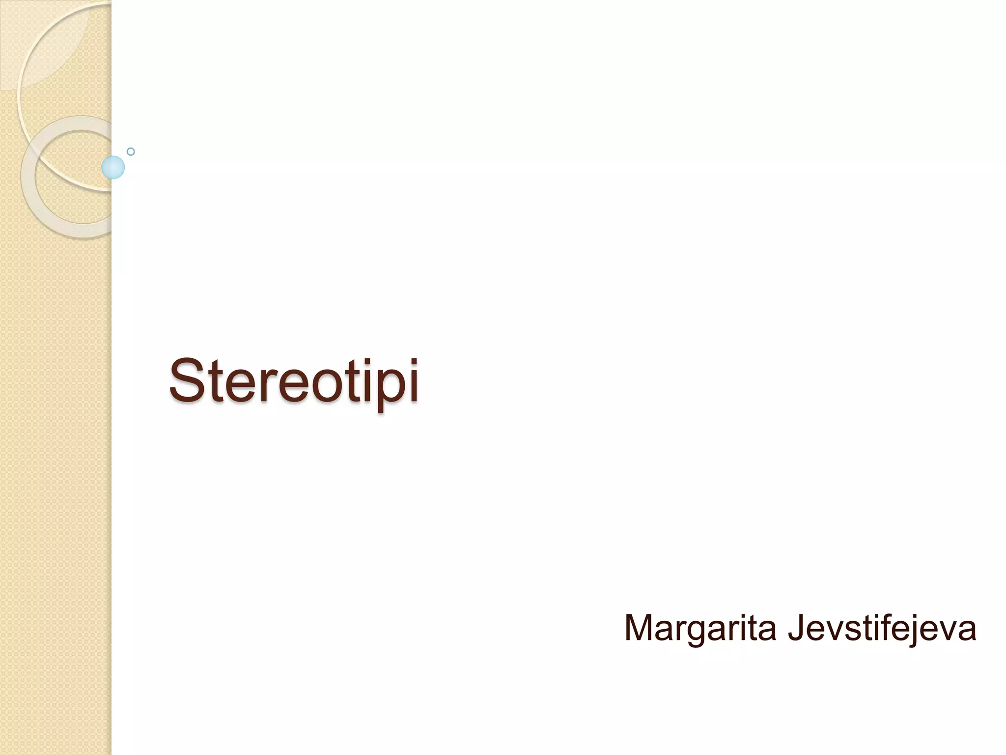 Stereotipi | PPTX