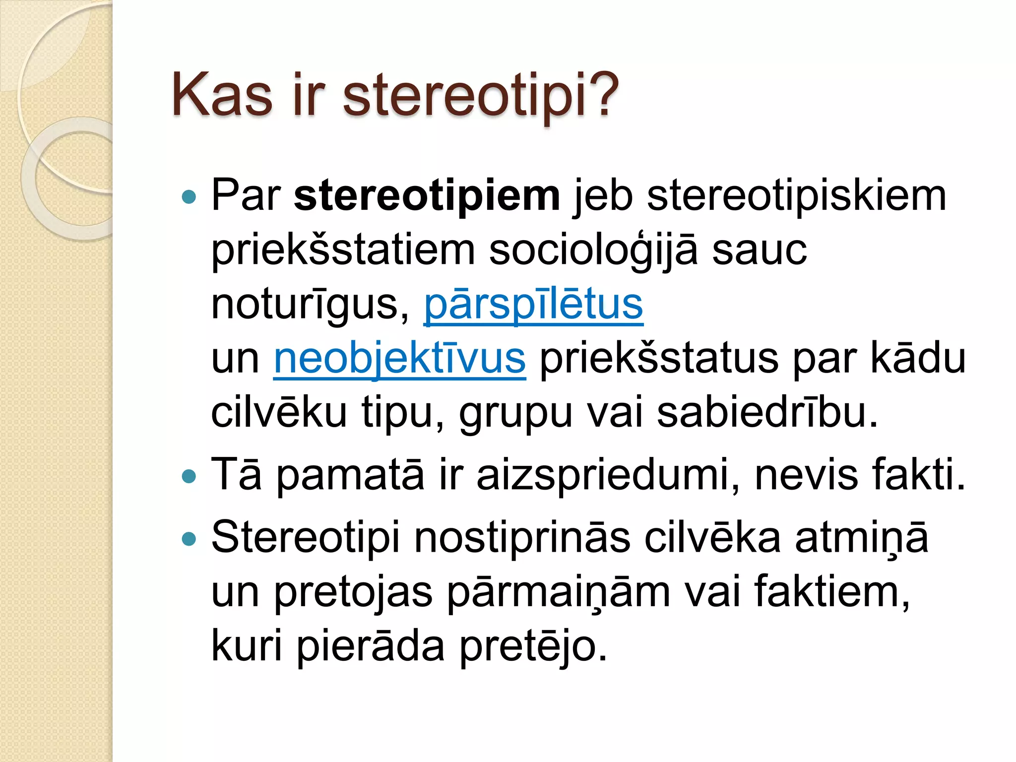 Stereotipi | PPTX