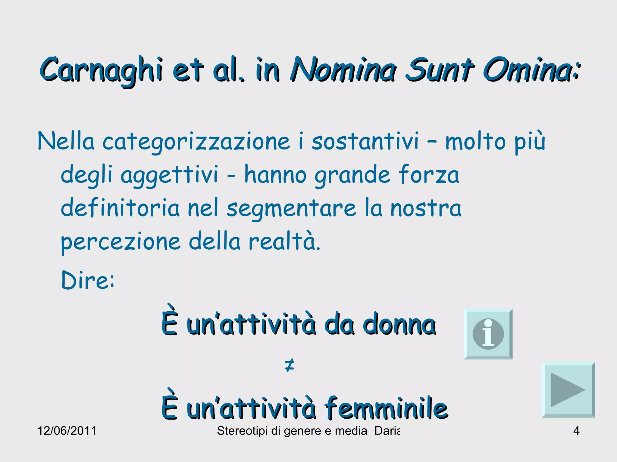 Stereotipi di genere e media | PPT