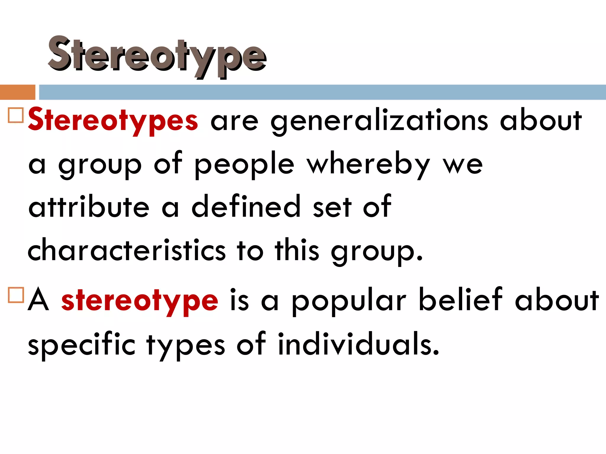 Stereotype | PPT