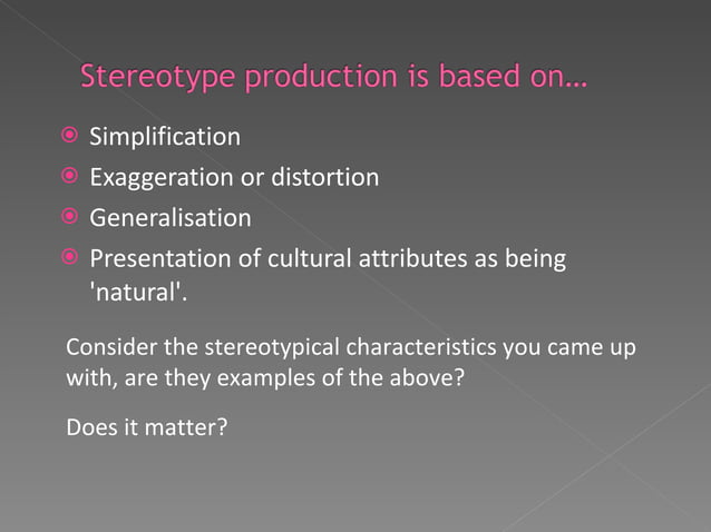 Stereotype countertype lesson | PPT