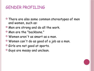 Stereotypes-description and analysis of stereotypes | PPT