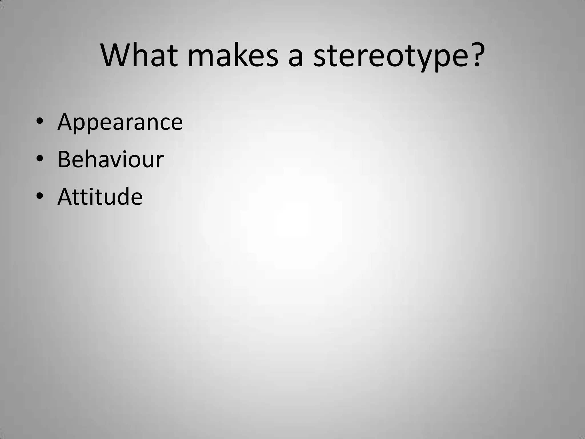 Stereotypes | PPTX