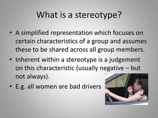 Stereotypes | PPTX | Family and Relationships