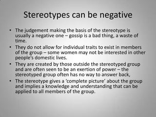 Stereotypes | PPTX