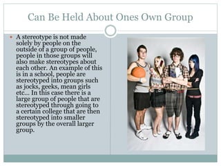 Tessa Perkin's Stereotypes | PPTX