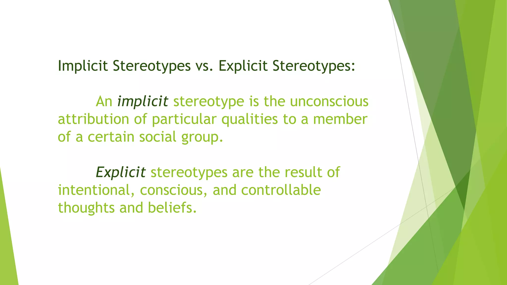 Stereotypes | PPTX